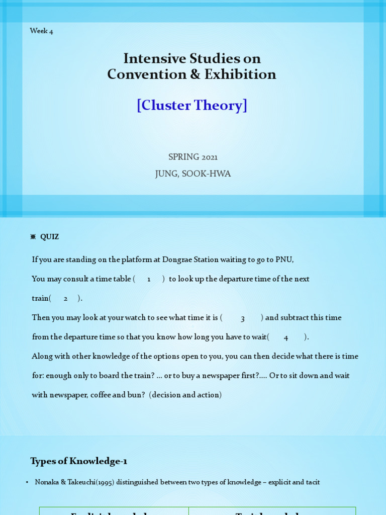 (Week 4) Cluster Theory-2021 | PDF