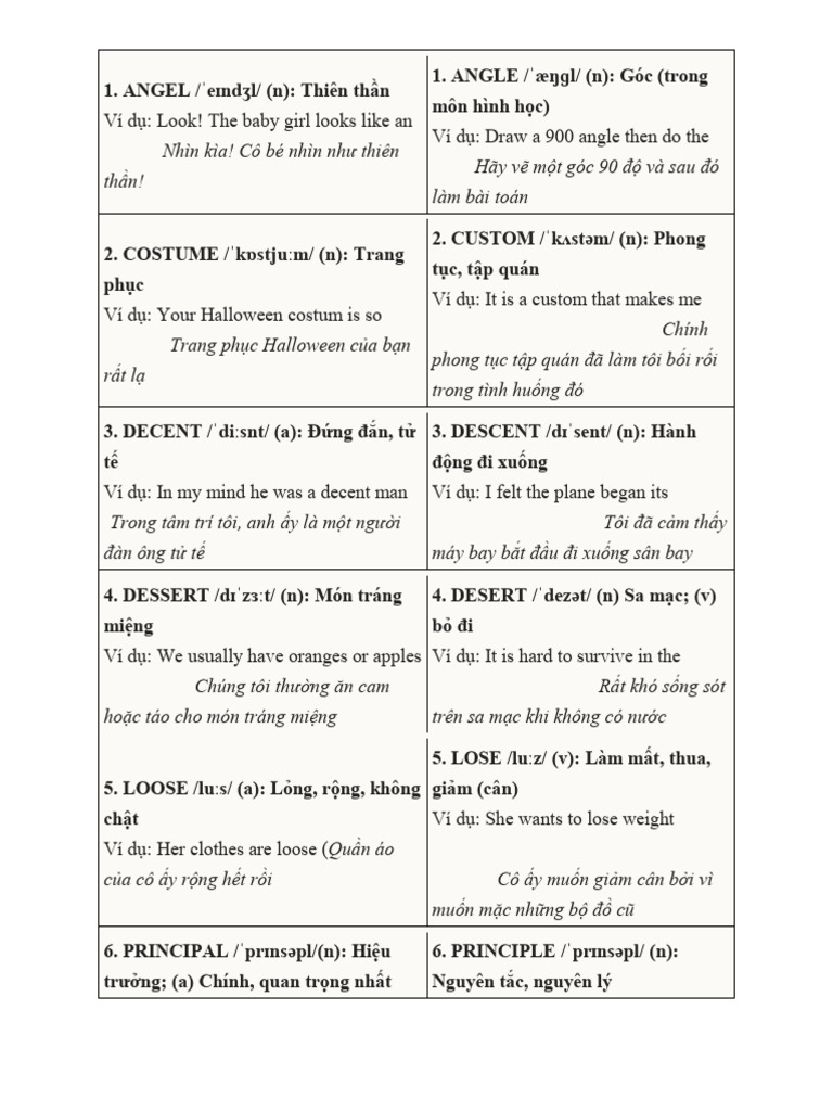 Confusing Pairs | PDF