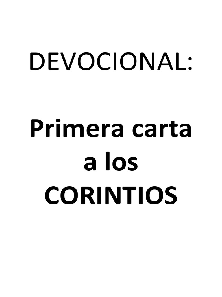 1 Corintios Portada | PDF