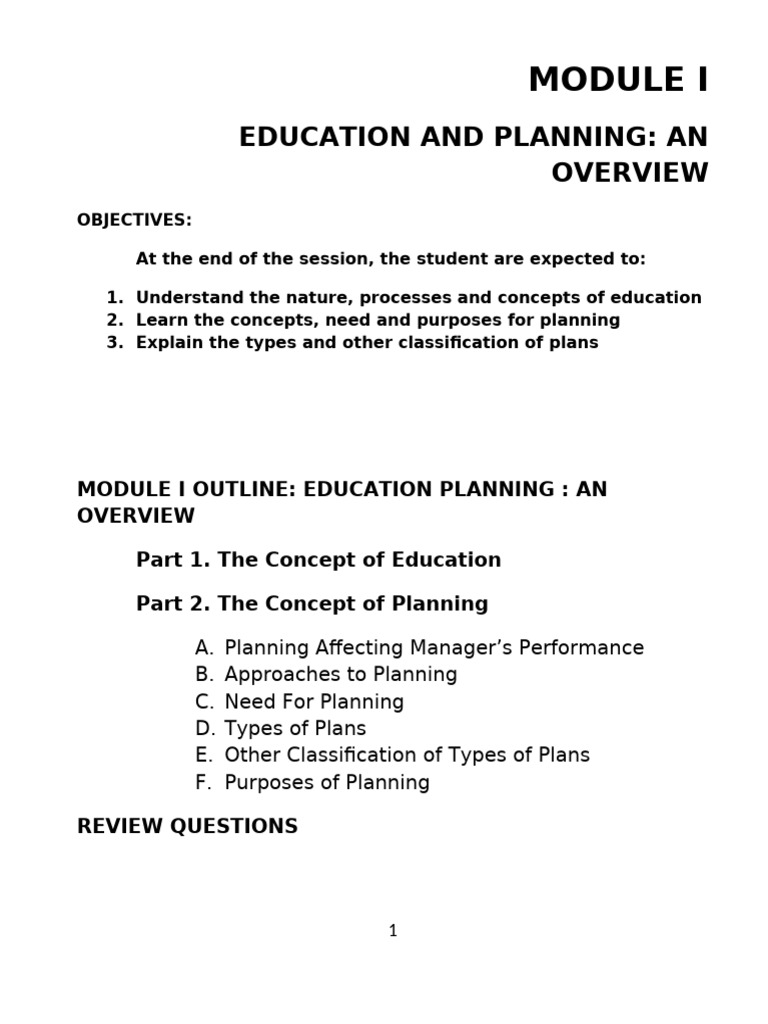 Educational Planning | PDF