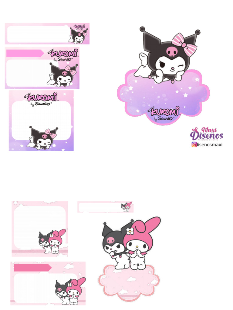 Etiquetas Escolares Kuromi y Melody - 1 | PDF