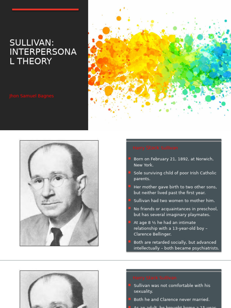 Sullivan Interpersonal Theory | PDF