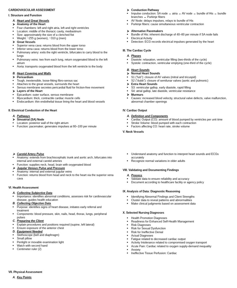 Cardiovascular Assessment | PDF