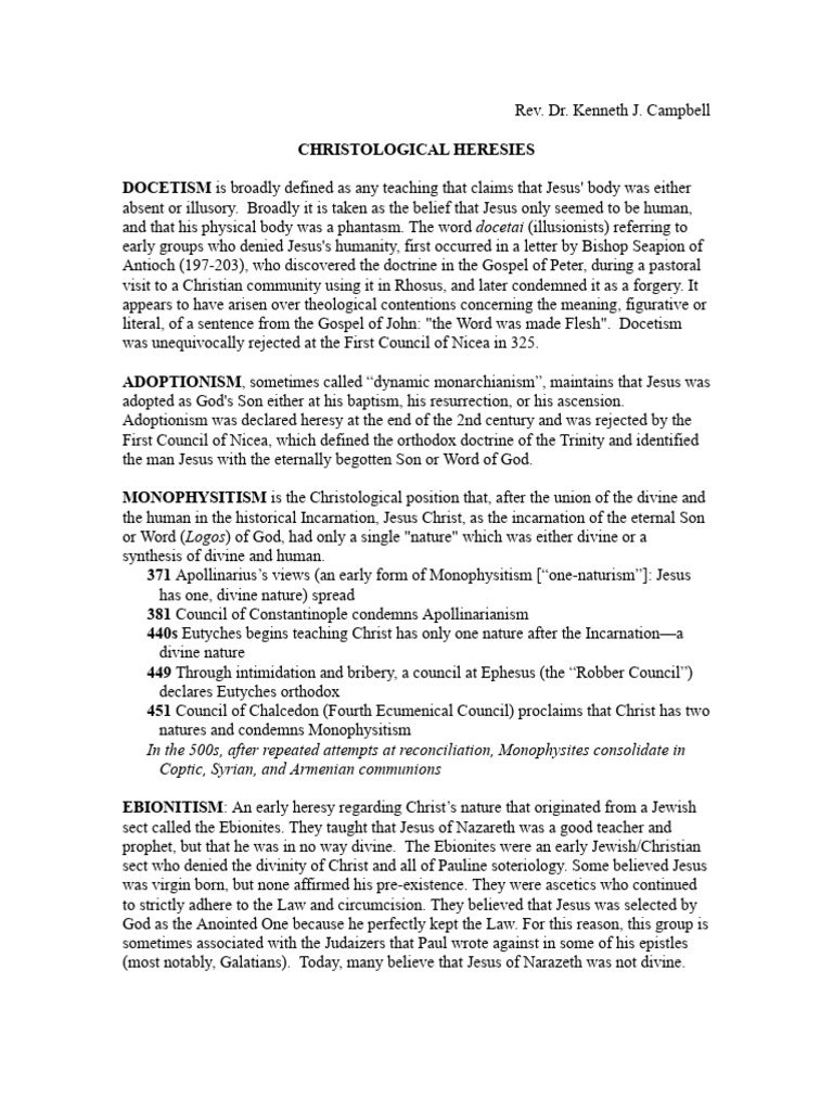 Heresy in The Early Church | PDF