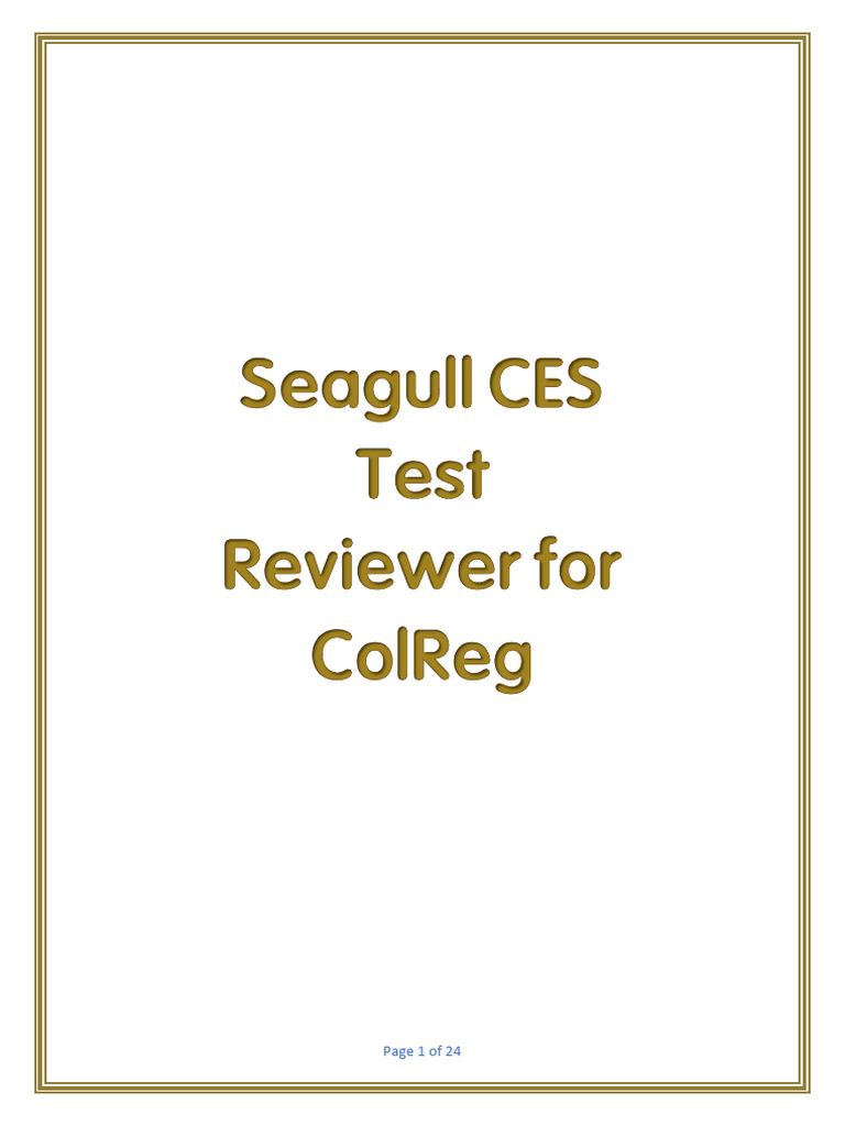 CES Test ColReg | PDF