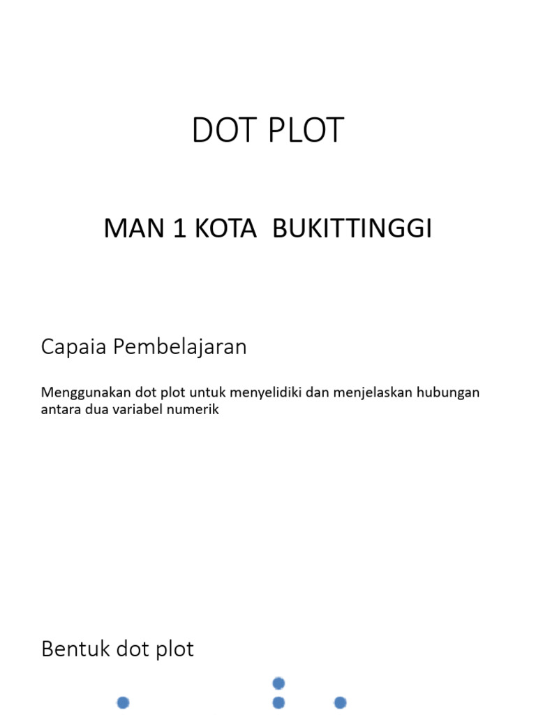 Dot Plot | PDF | Teaching Methods & Materials | Career & Growth