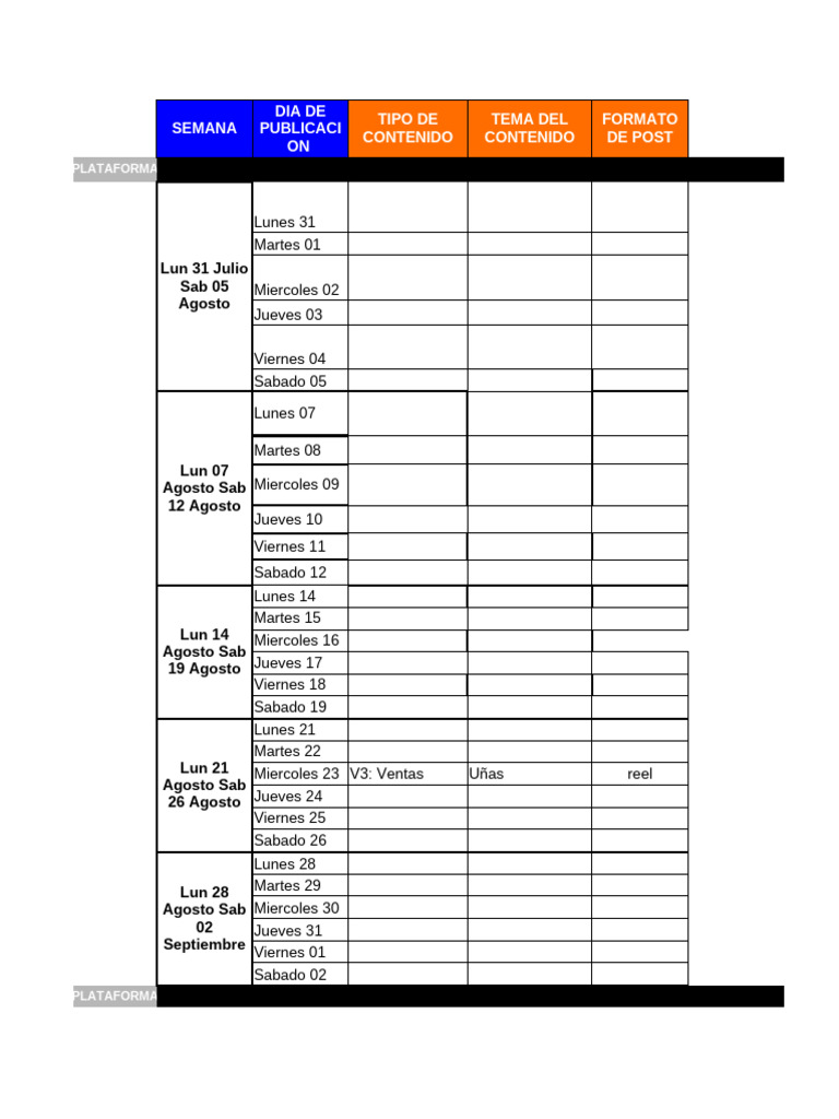 Grilla Principal Monica | PDF