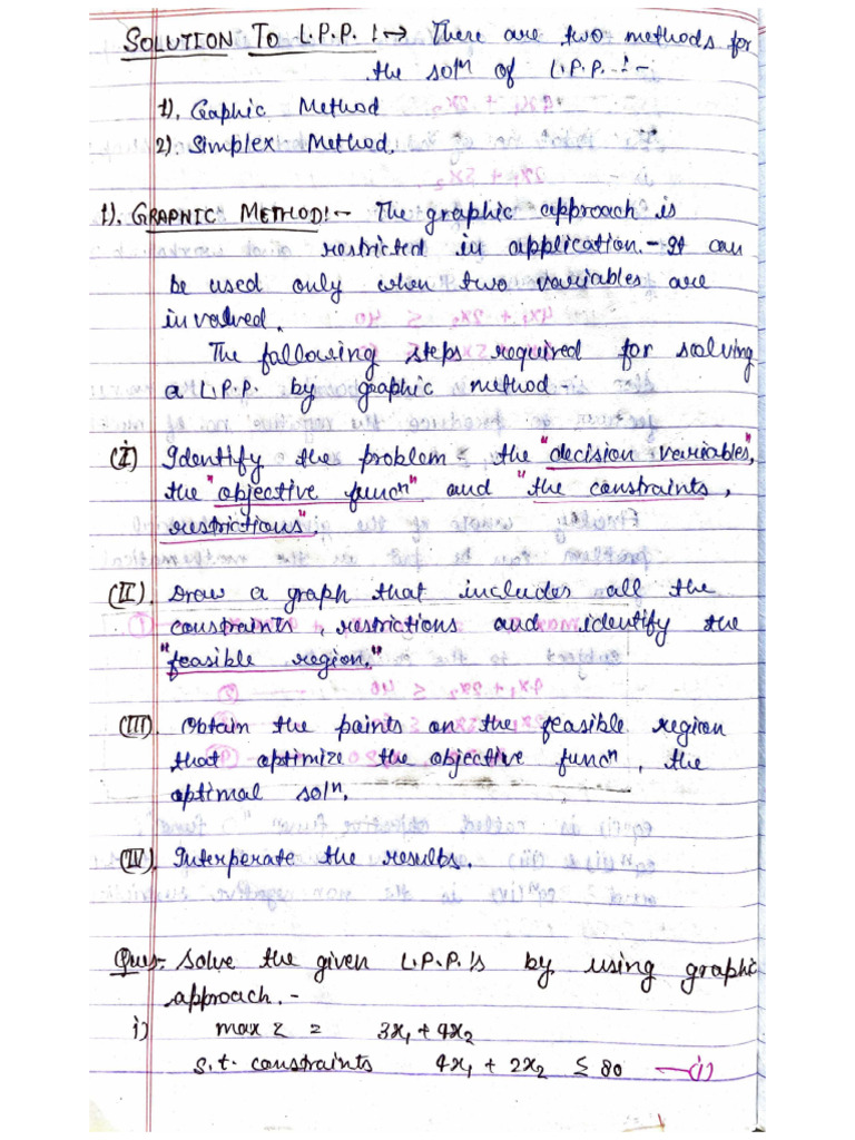 Solution To LPP | PDF