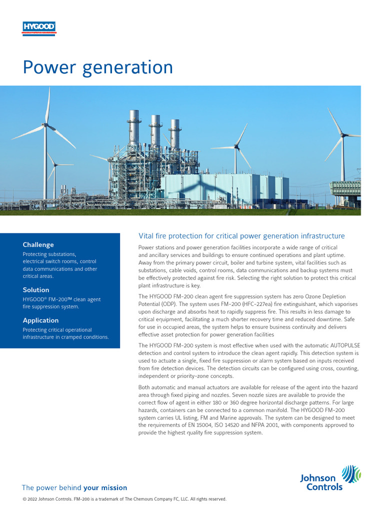 FSP HYGOOD FM200 Power Generation Application-Sheet June 22 English ...