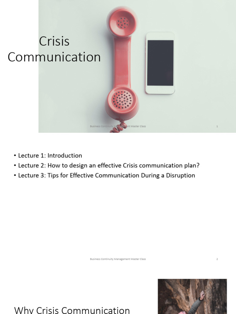 L1 Importance of Crisis Communication | PDF