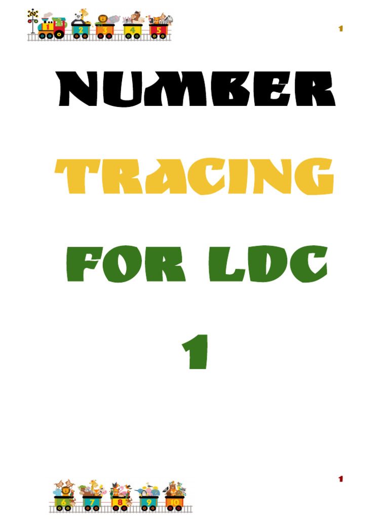 Number Tracing For LDC 1 | PDF