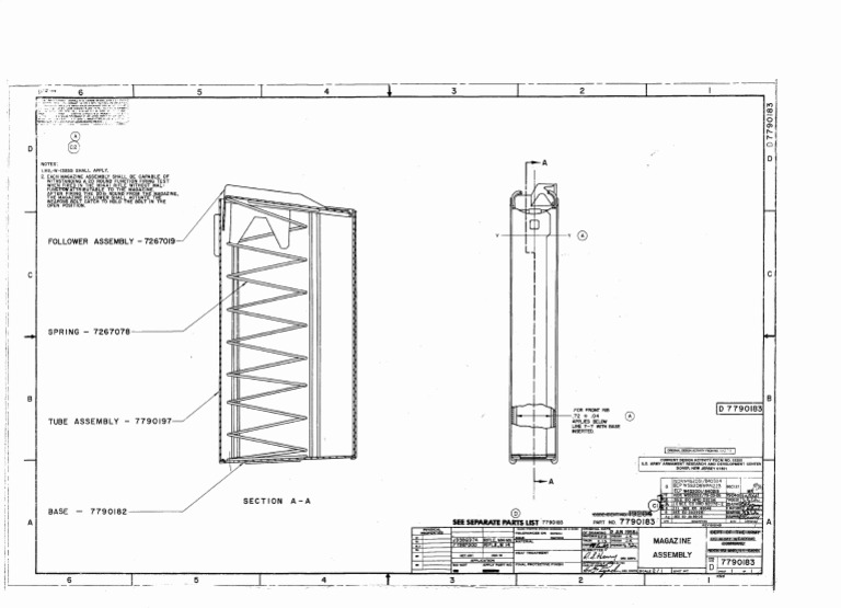 Dwg 7790183 Magazine Assy | PDF