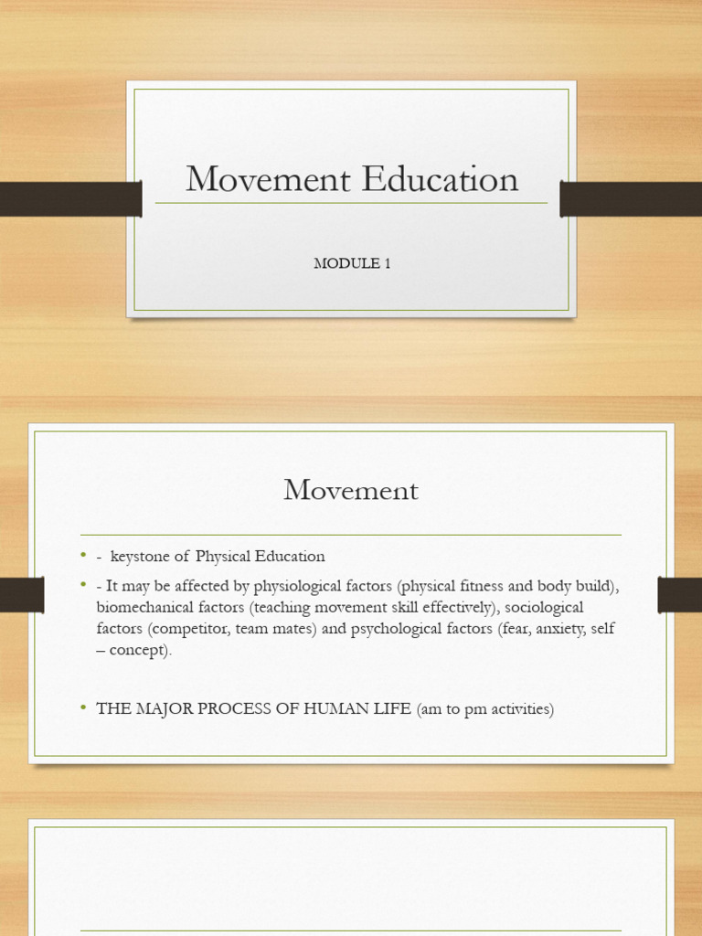 Movement Education - Module 1 | PDF