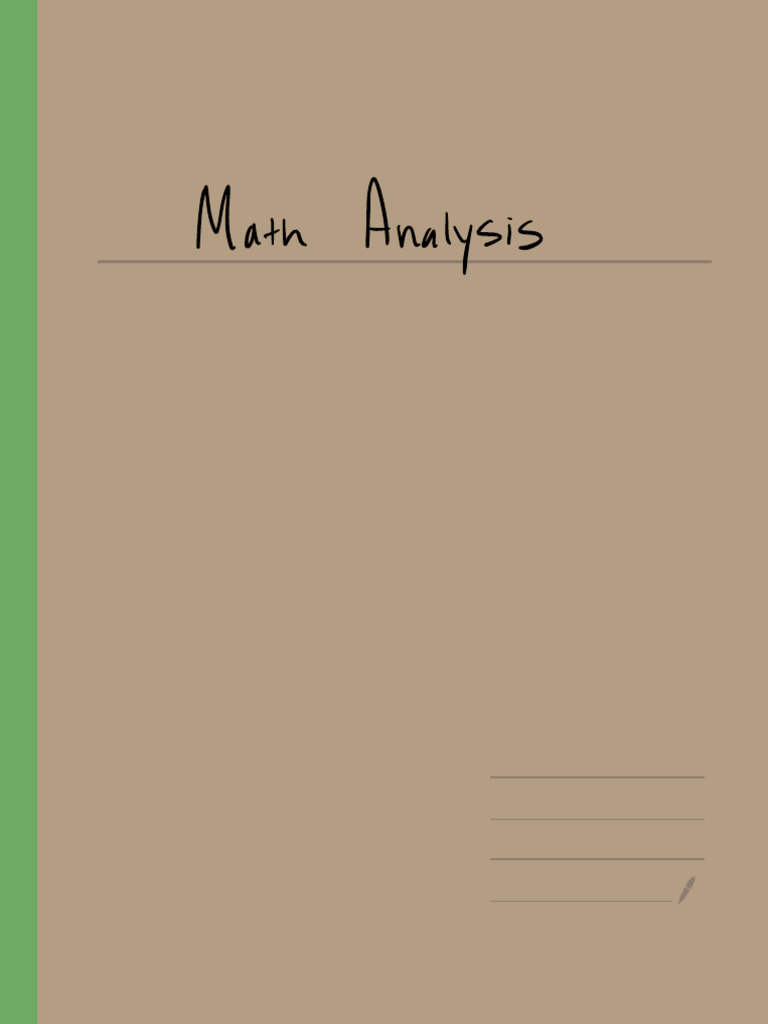 Math Analysis | PDF