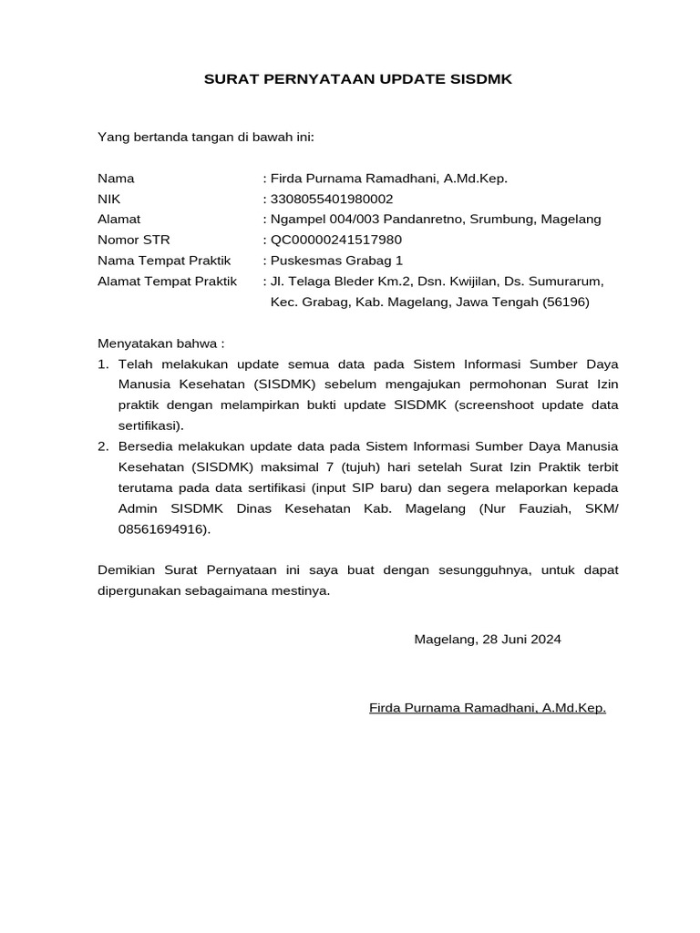 Update Data Sisdmk | PDF