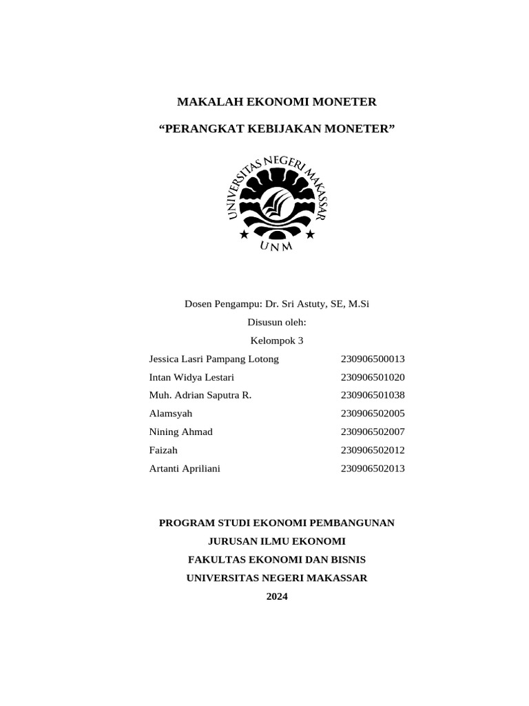 KLP 6 Perangkat Moneter | PDF