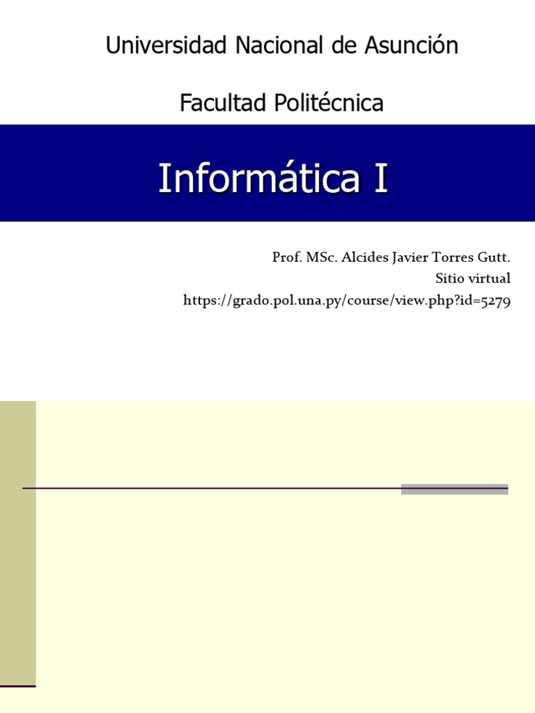 Informatica CLASE1 | PDF