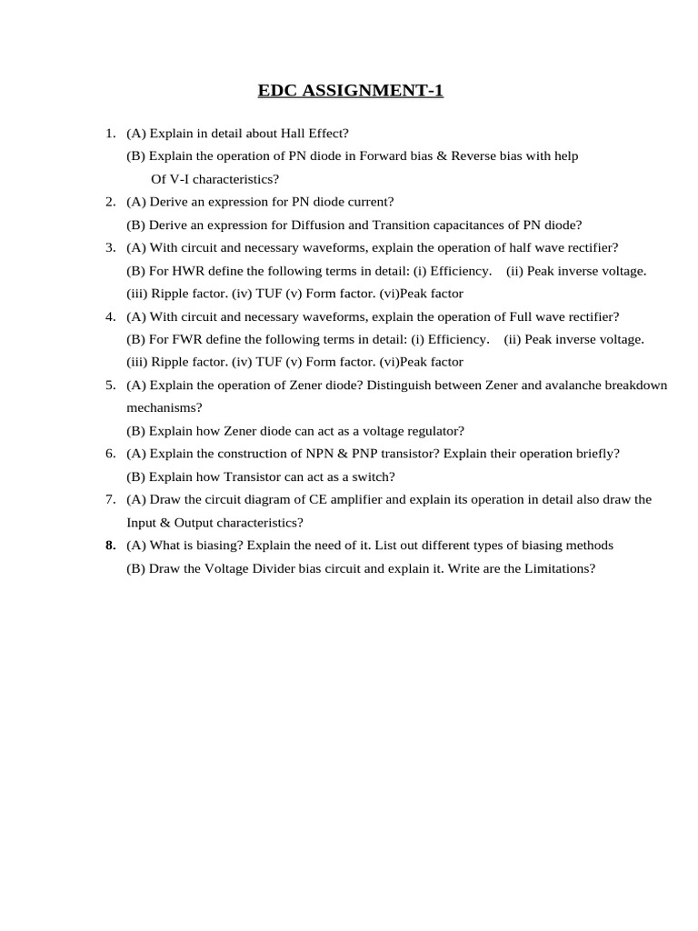 EDC Assignment-1 | PDF