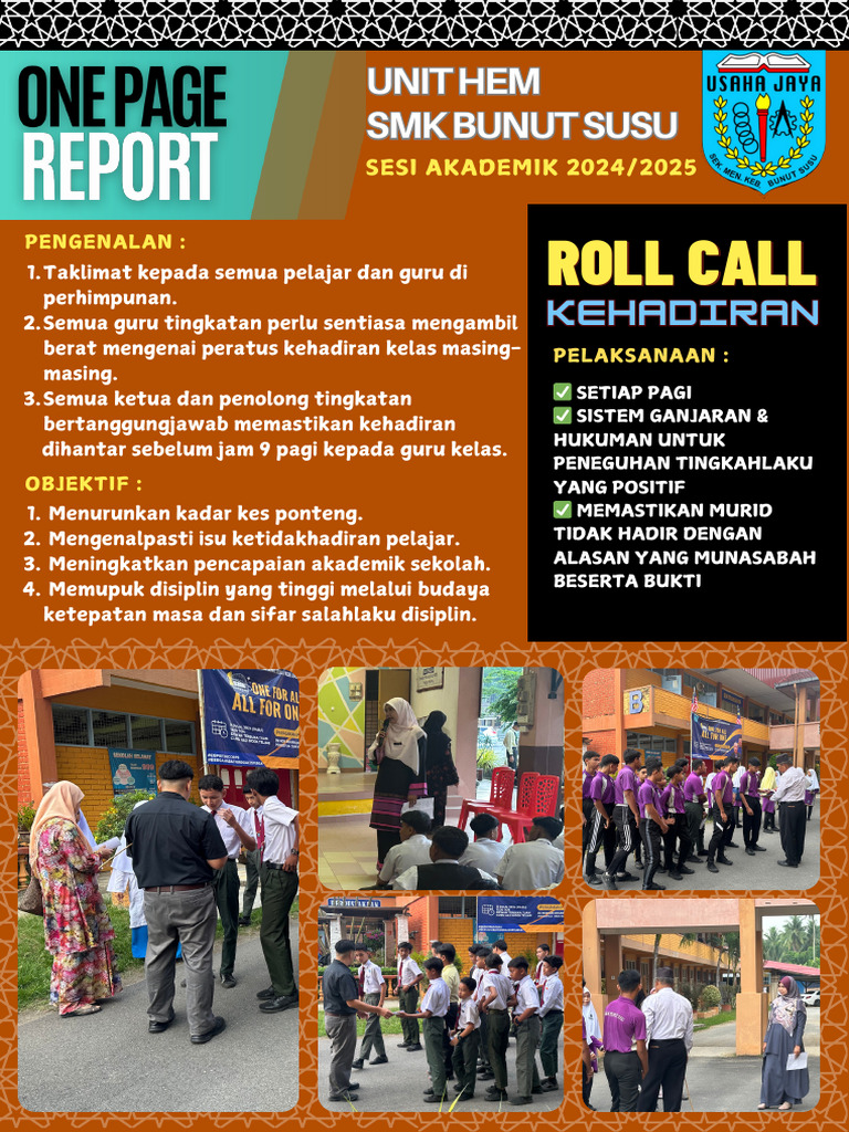 ONE PAGE REPORT UNIT HEM | PDF