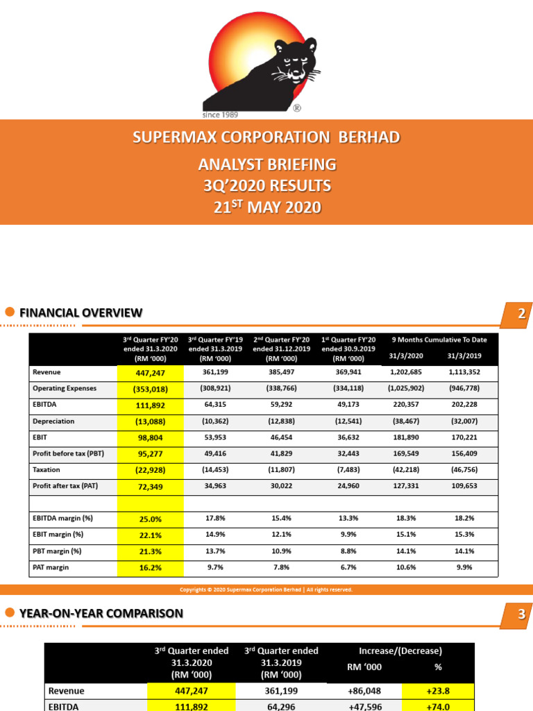 SCB Q3'2020 Briefing Slides at 21.5.2020 | PDF | Brand | Finance & Money Management