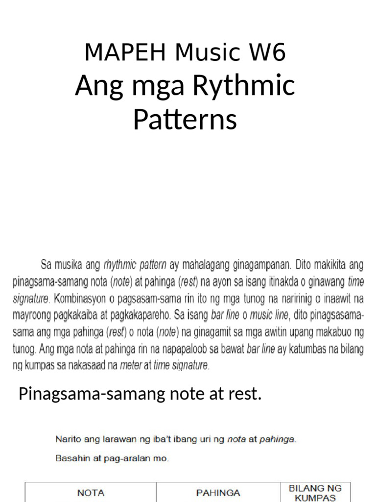 MAPEH Music W6 | PDF