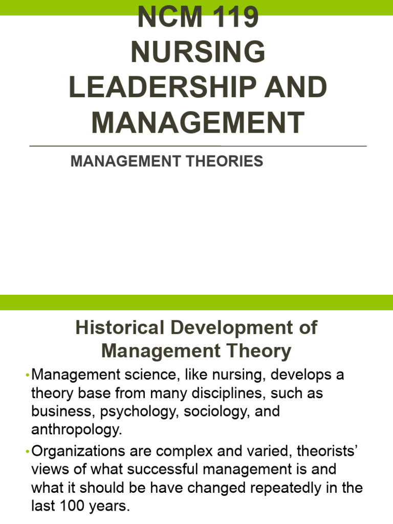 Management Theories | PDF