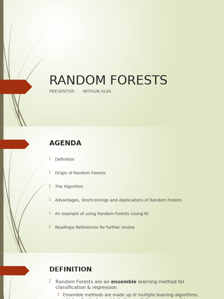 Random Forests | PDF | Multivariate Statistics | Statistics