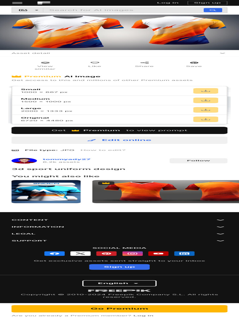 Premium AI Image 3d Sport Uniform Design | PDF