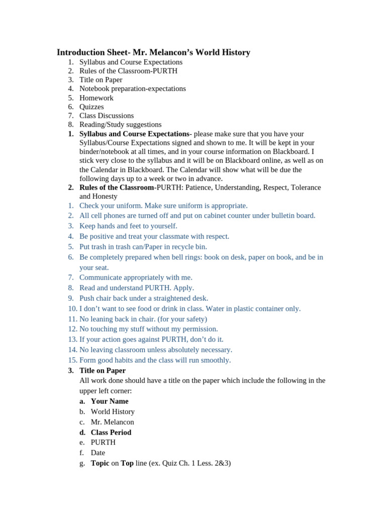 World History Introduction Sheets | PDF