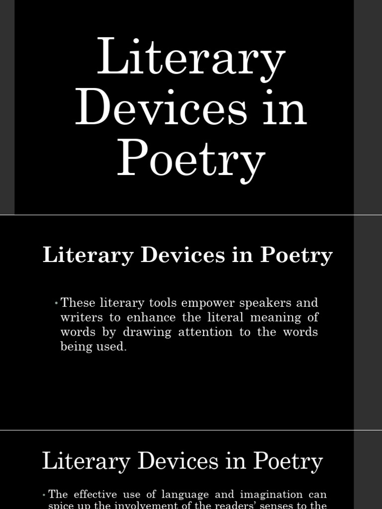 Lesson 5 Literary Devices in Poetry PDF | PDF
