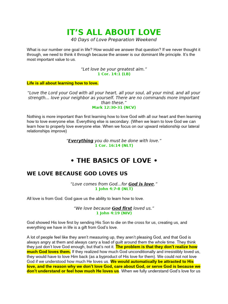 1 It's All About Love | PDF