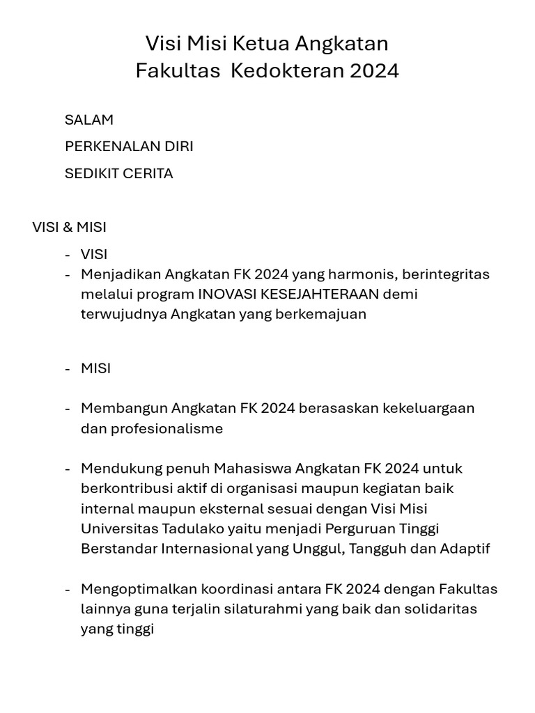 Visi Misi Fatur | PDF