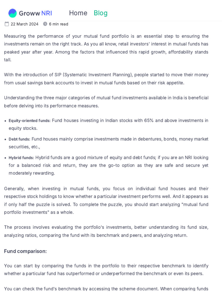 Caso07 - Mastering Mutual Fund Portfolio Performance Analysis - A ...