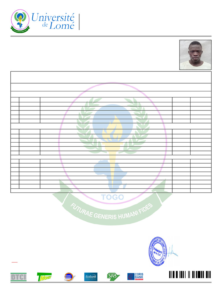 Fiche D'Achat Des Unités D'Enseignement: Identifiant de Paiement | PDF