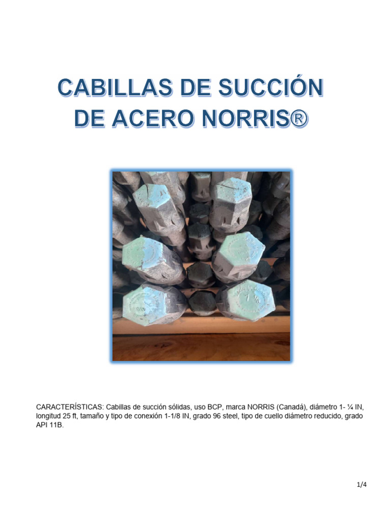 Cabillas de Succion Norris | PDF