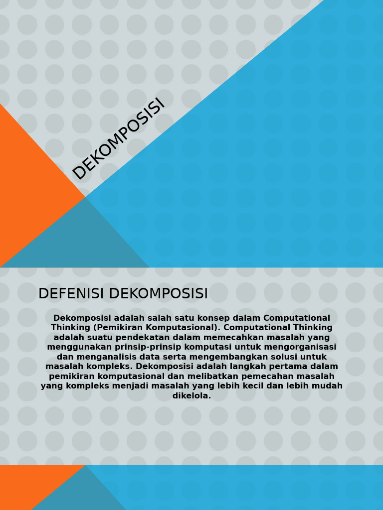 Dekomposisi | PDF