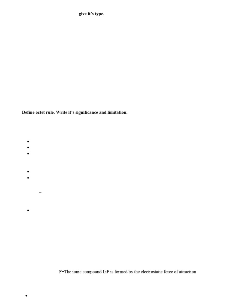 Chemical Bonding and Molecular Structure | PDF | Chemical Bond ...