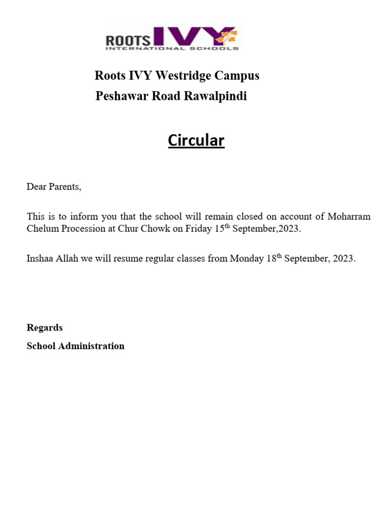 Chelum Circular | PDF