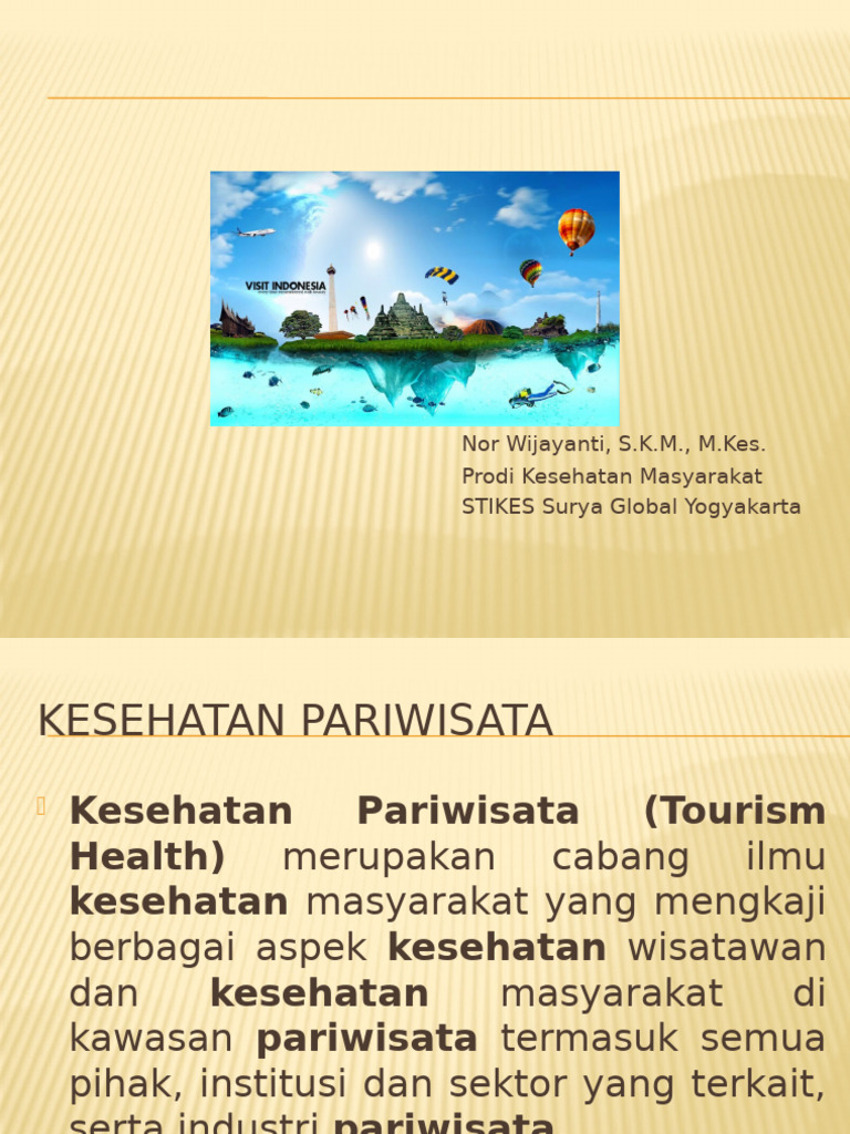 MATERI 11 Peran Profesi Kesehatan Dalam Pariwisata | PDF