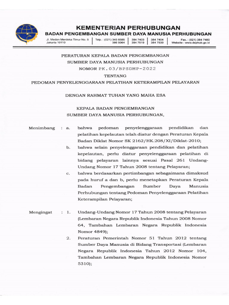 PK 03 BPSDMP 2022 | PDF