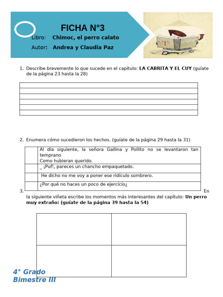 P.lector - Ficha 2 - Sem3 - 4°p - BM3 - Ae 2024 | PDF