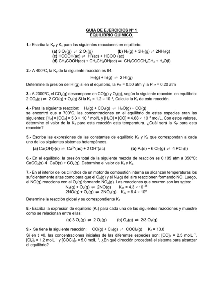 Guia 1 Eq - Qco | PDF