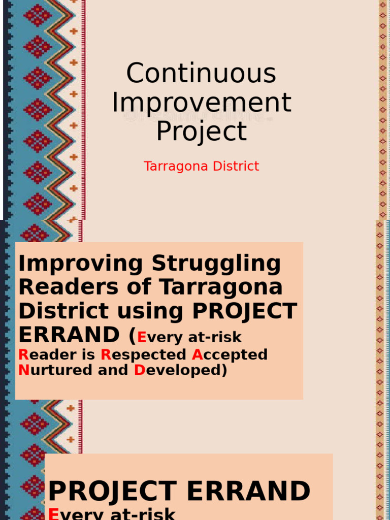 Continuous Improvement Project Tarragona 1 | PDF