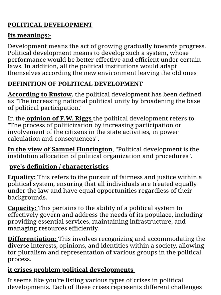 Socio Political Change Political Modernization | PDF