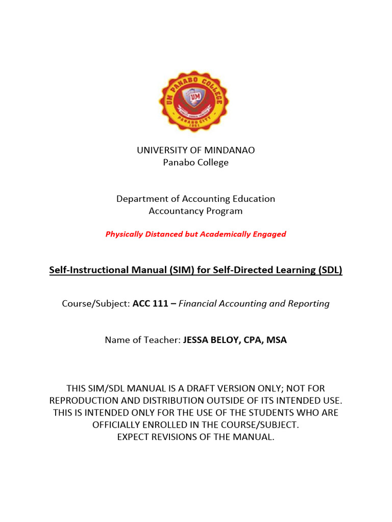 Acc111 Module 0 | PDF