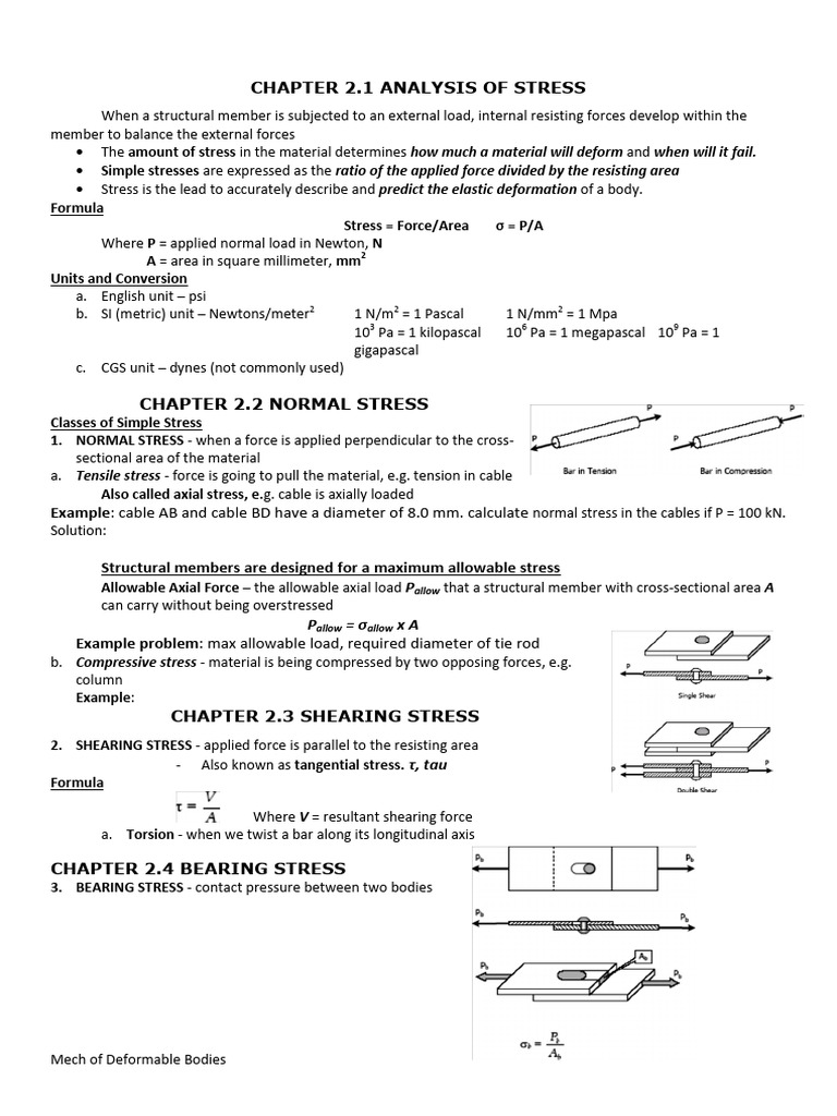 Lecture Simple Stress | PDF