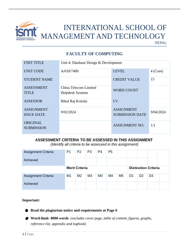 L4 Database Design Development 1lps | PDF