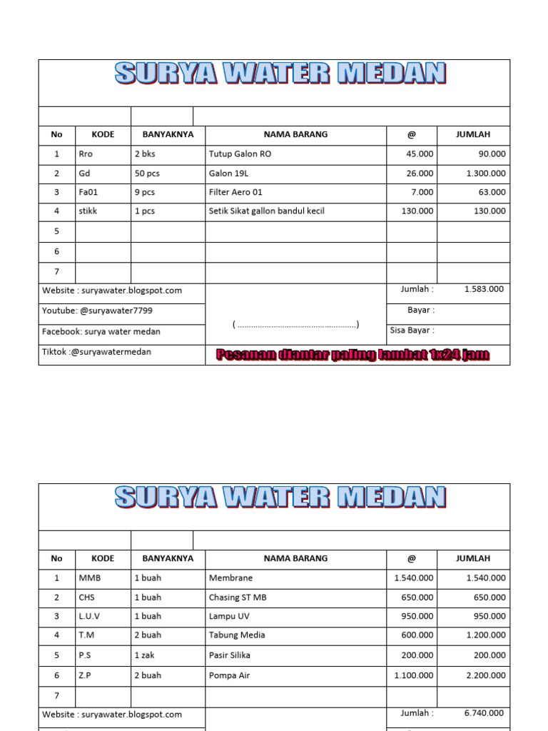 Air Surya Water 203 July 20242 | PDF