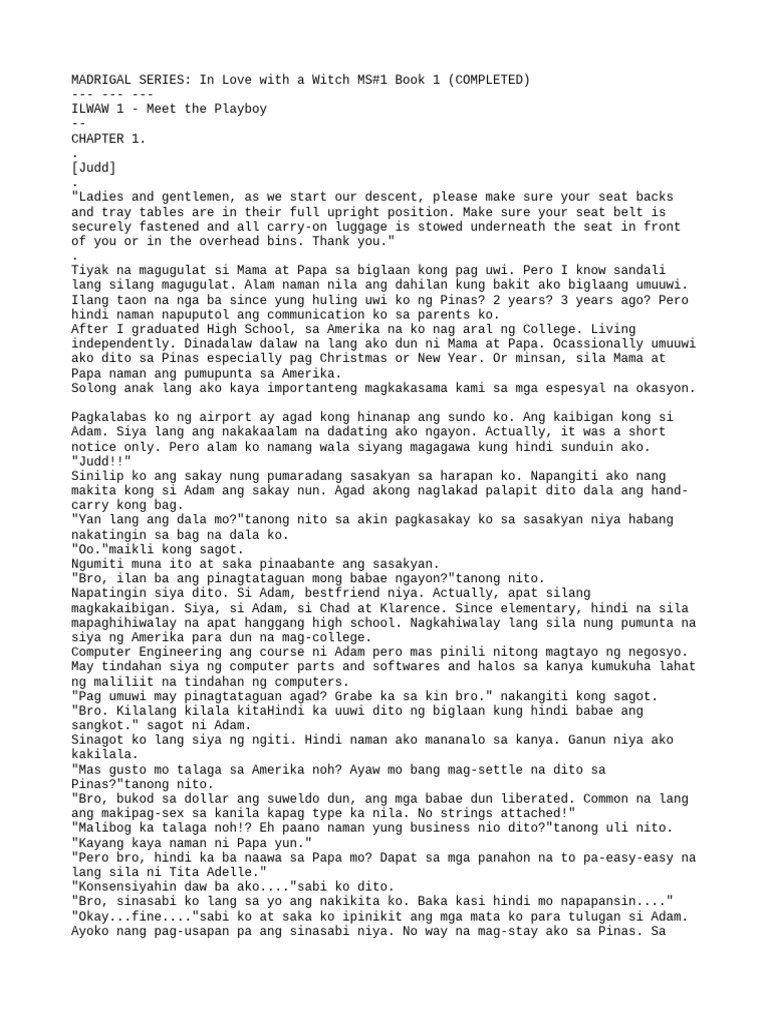 Cj1016 Madrigal Series in Love With A Witch Ms1 Book 1 Completed | PDF