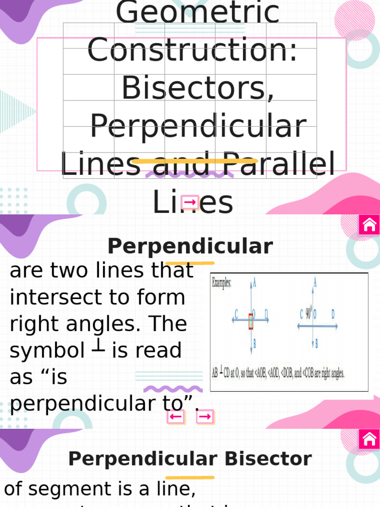 Geometric Construction Parallel and Perpendicular Lines 2 | PDF